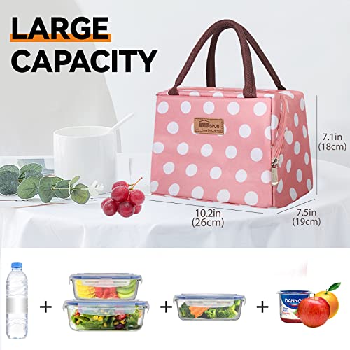 HOMESPON Lunch Bag Insulated Tote Bag Lunch Box Resuable Cooler Bag Lunch Container Waterproof Lunch Holder for Women/Men