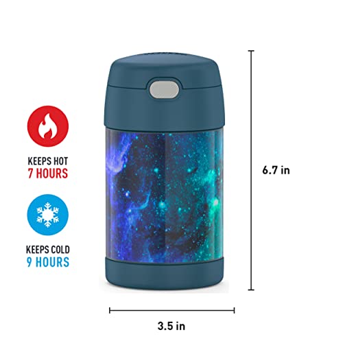 THERMOS FUNTAINER 16 Ounce Stainless Steel Vacuum Insulated Food Jar with Spoon, Galaxy Teal