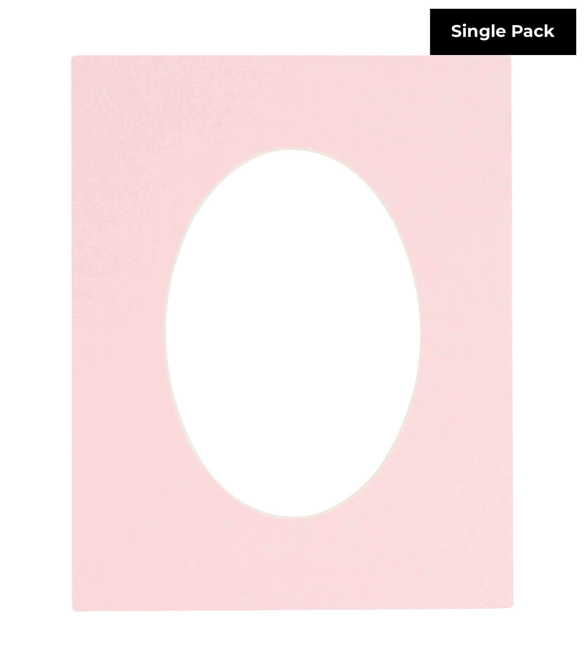 CountryArtHouse Soft Pink Acid Free 13x19 Oval Picture Frame Mat with White Core Bevel Cut for 12x15 Pictures - Fits 13x19 Frame - Pack of 1 Matboard