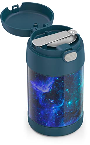 THERMOS FUNTAINER 16 Ounce Stainless Steel Vacuum Insulated Food Jar with Spoon, Galaxy Teal
