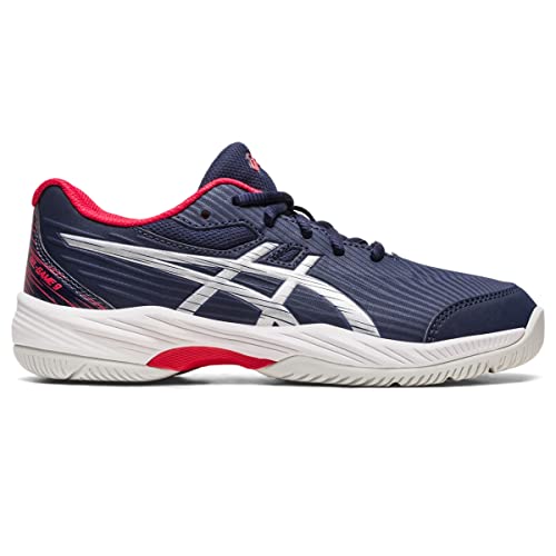 ASICS Kid's Gel-Game 9 Grade School Tennis Shoes, 4, Midnight/Pure Silver