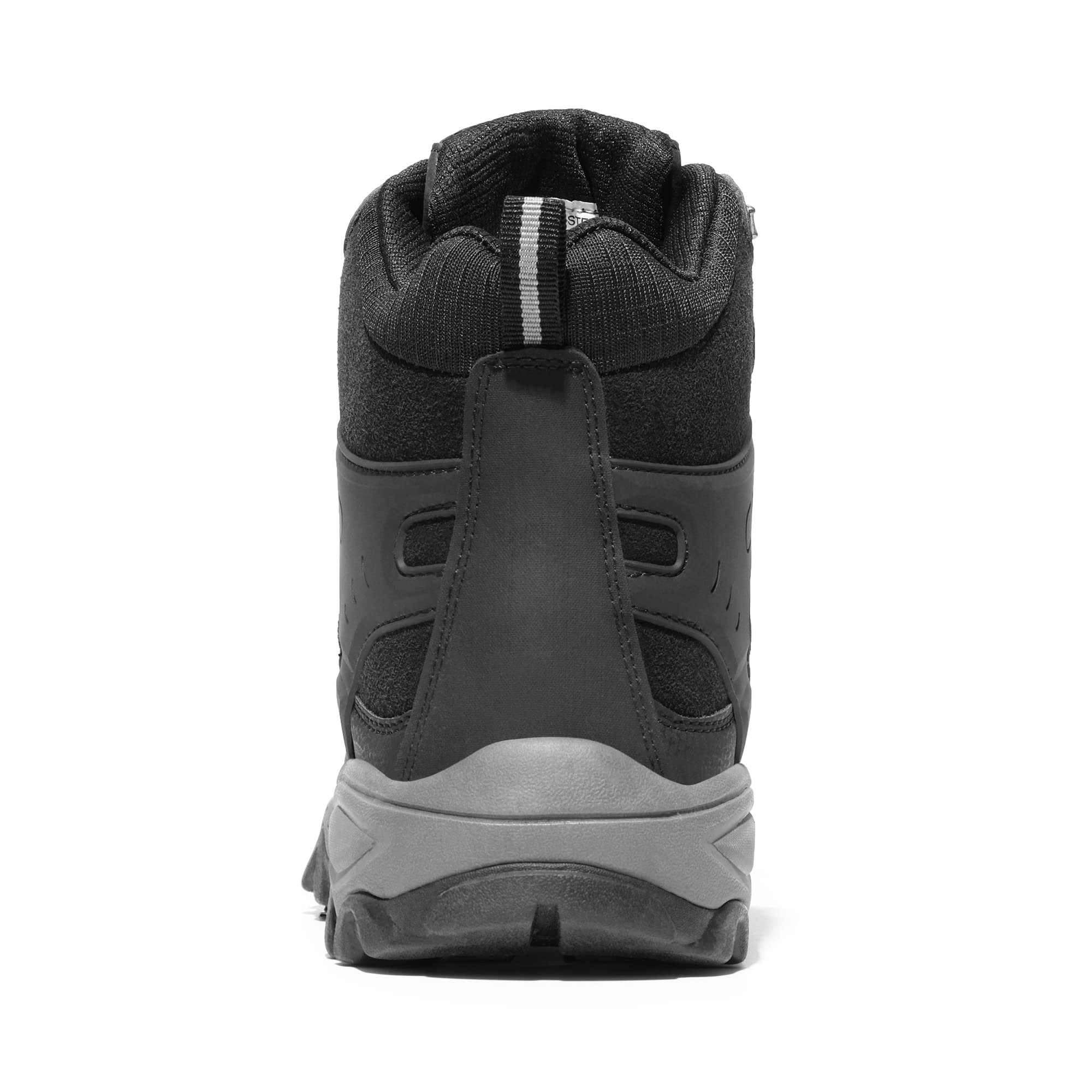 NORTIV 8 Waterproof Steel Toe Boots for Men Slip Resistant Safety Industrial Boots Paladin-Steel,Size 10.5,Black