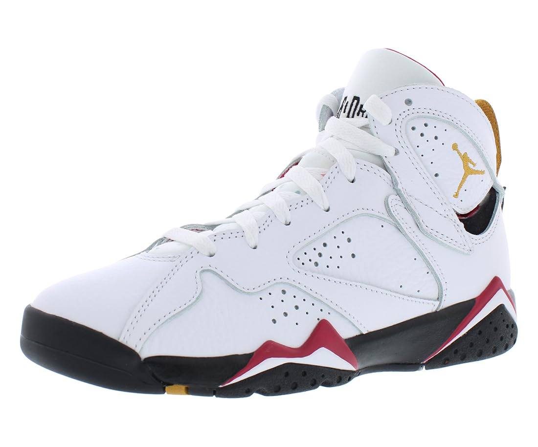 Jordan Air 7 Retro BG (Big Kid) White/Black/Cardinal Red/Chutney 6.5 Big Kid M