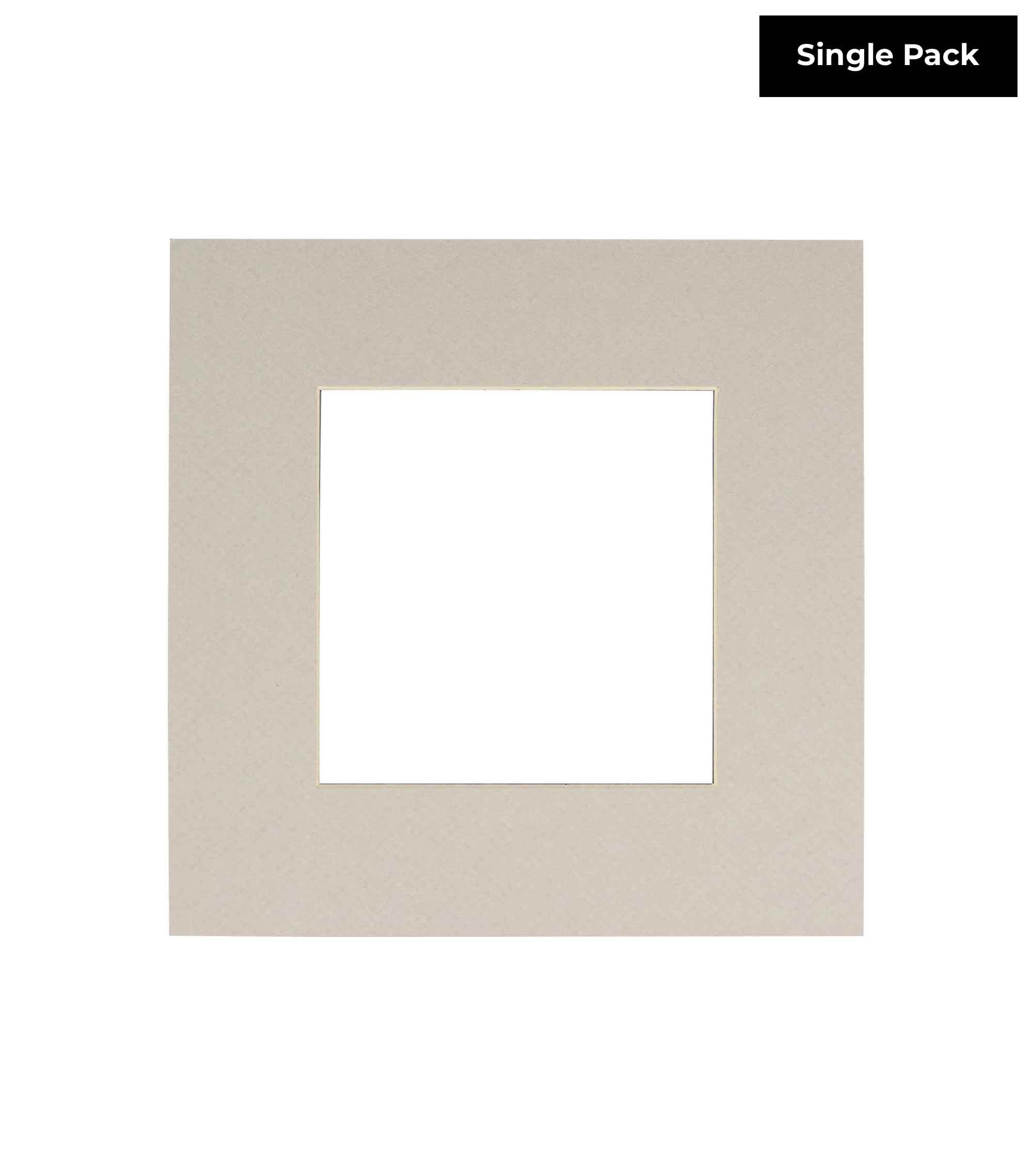 CountryArtHouse Grey Acid Free 16x16 Square Picture Frame Mat with White Core Bevel Cut for 12x12 Pictures - Fits 16x16 Frame - Pack of 1 Matboard