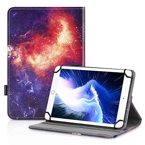 UrbanX 7"-8" Inch Universal Tablet Case, Protective Cover Stand Folio Case for Samsung Galaxy Tab A 8.0 (2017) 7 8 Inch, with 360 Degree Rotatable Kickstand, Multiple Viewing Angles and Stylus Holder
