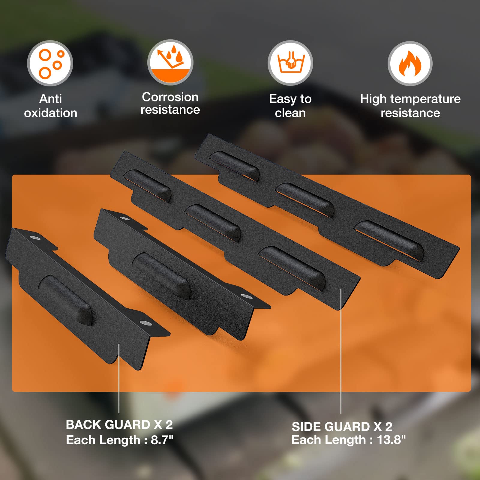 Wind Guards for Blackstone 22 Inch Griddle, Grill Accessories for Griddle Grill and Camping, MeWeBlue 5018 Magnetic Stainless Steel Wind Screens Protect Flame Hold Heat, Compatible with Hood, Black