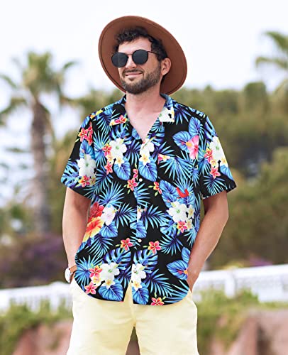 MRIGNT Men's Hawaiian Shirt Short Sleeves Printed Button Down Summer Beach Shirts