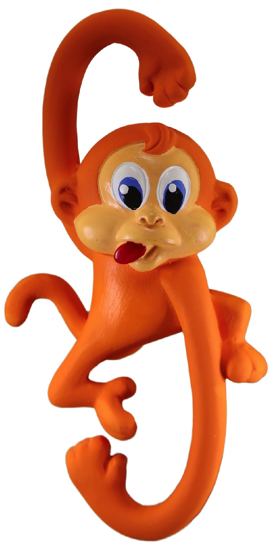PetSport Naturflex Large Monkey Latex Dog Chew Toy | All-Natural Soft, Squeaky, Non-Toxic Rubber Chew Toy | Safe for Indoor Play | 12"