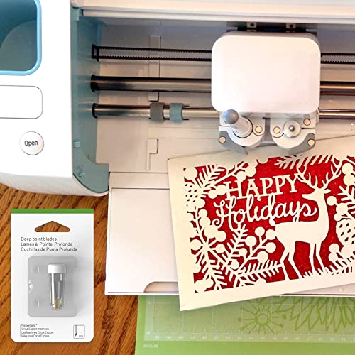 2 PCS Premium Fine Point BladeĀ Compatible with Cricut Explore Air 2/Explore 3, Replacement Cutting Blades Compatible with Cicut Maker/Maker 3, Can Cut Most thinner Materials, Original Version