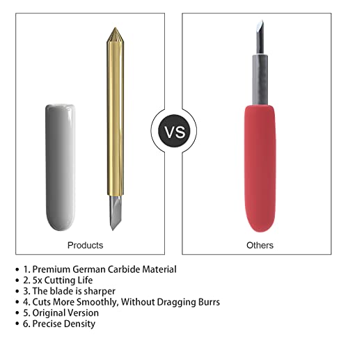 2 PCS Premium Fine Point BladeĀ Compatible with Cricut Explore Air 2/Explore 3, Replacement Cutting Blades Compatible with Cicut Maker/Maker 3, Can Cut Most thinner Materials, Original Version