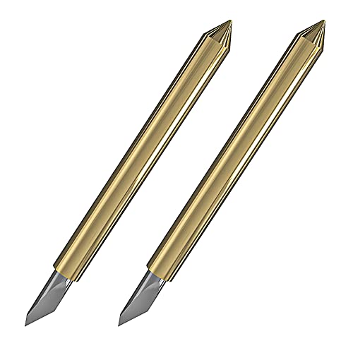 2 PCS Premium Fine Point BladeĀ Compatible with Cricut Explore Air 2/Explore 3, Replacement Cutting Blades Compatible with Cicut Maker/Maker 3, Can Cut Most thinner Materials, Original Version