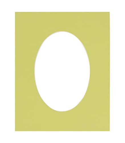 CountryArtHouse Pistachio Green Acid Free 16x20 Oval Picture Frame Mat with White Core Bevel Cut for 13x15 Pictures - Fits 16x20 Frame - Pack of 1 Matboard