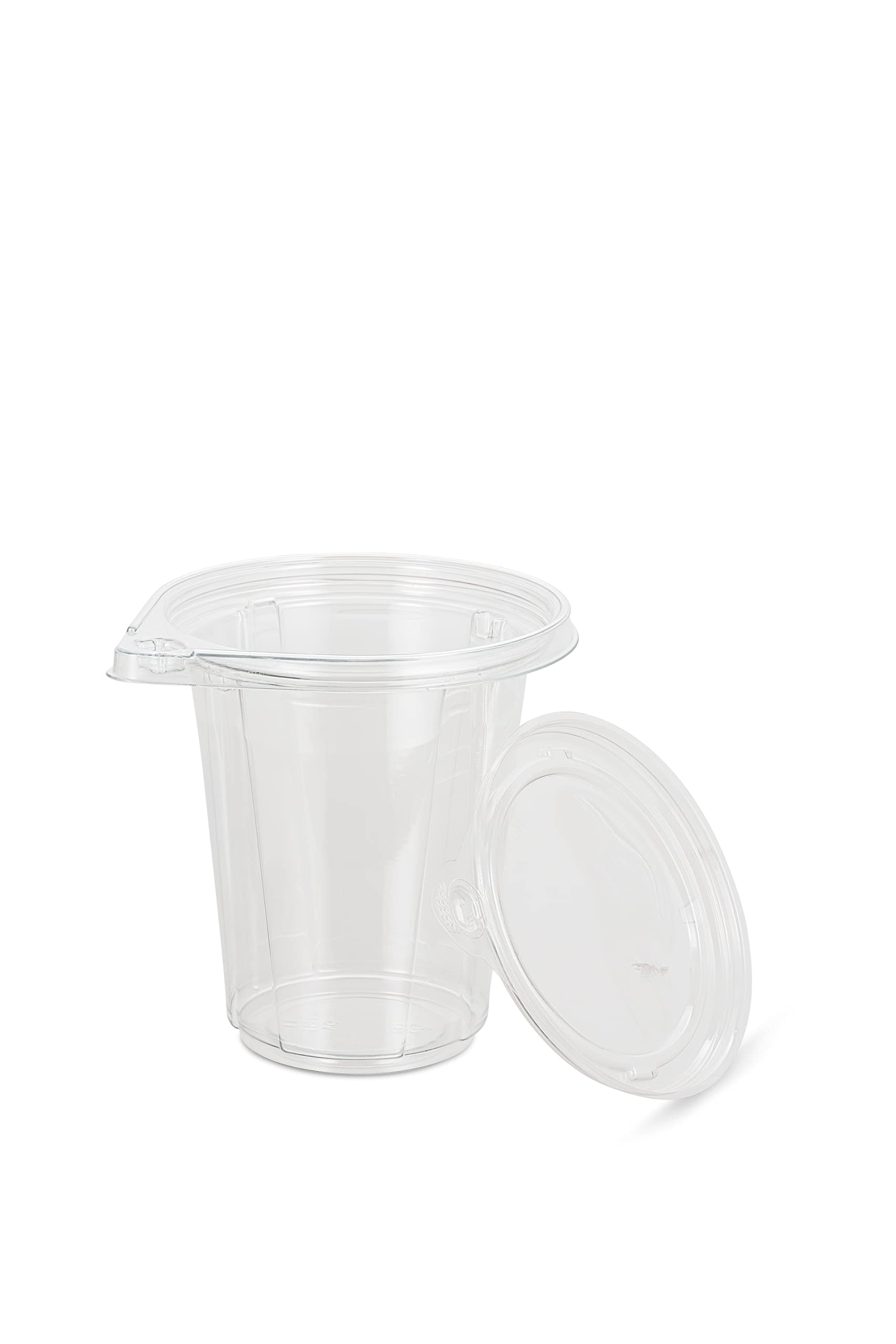 MT Products Plastic Parfait Cups with Lids 16 oz. - (20 Pieces) Tamper Evident Yogurt Containers - Clear Disposable Cups with Lids for Yogurt, Fruit, Cereal or Vegetables