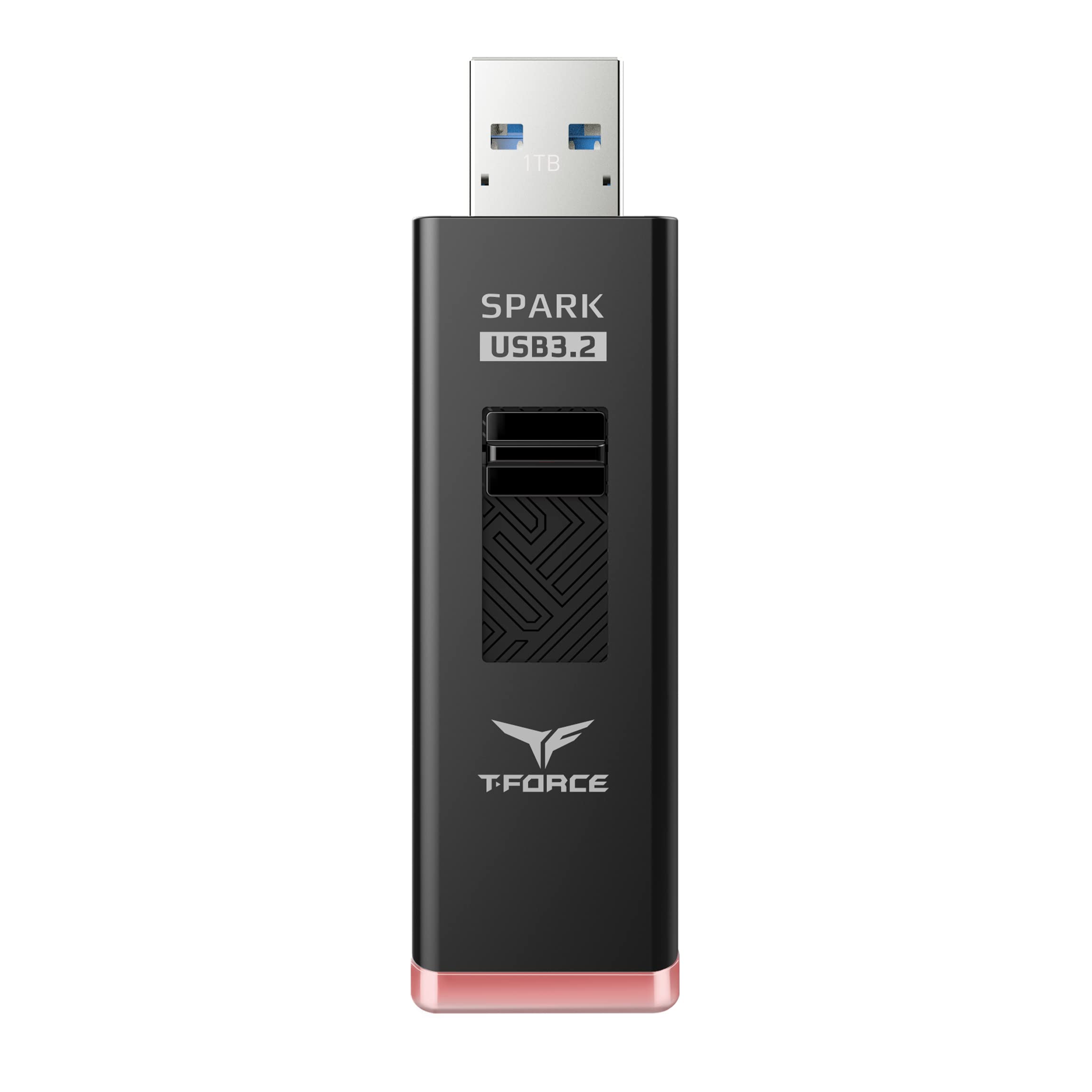 TEAMGROUP T-Force Spark LED 1TB USB 3.2 Gen 2 USB Flash Drive, Ultra-Fast Read/Write speeds of 1000/800 MB/s External Storage Thumb Drive Memory Stick TSPARKLED31TBB01