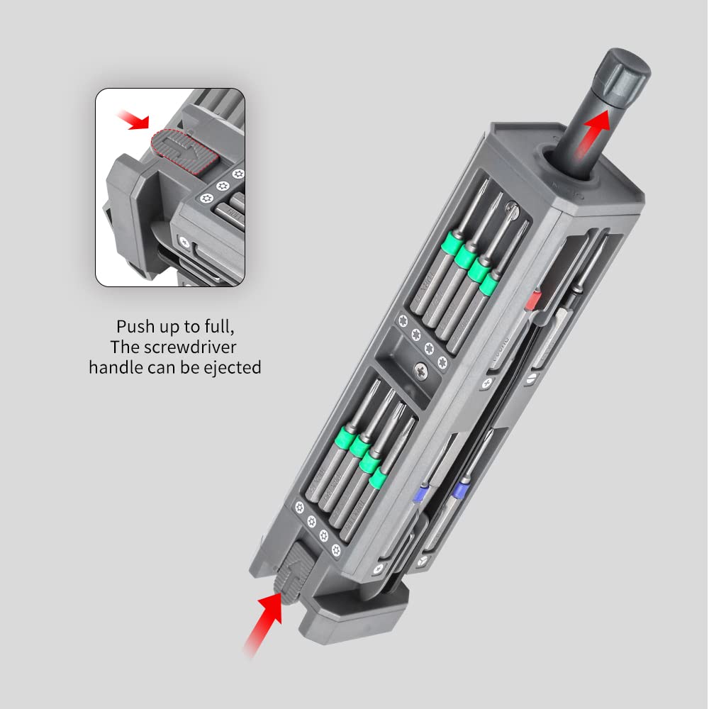 31 in 1 Precision Screwdriver Set, VOXIV Magnetic Manual Screwdriver Tool Set with 30pcs Phillips Head & Flathead, Mini Screwdriver Set for Electronics, iPhone, PC, Jewelers, Watch, Eyeglass Repairing