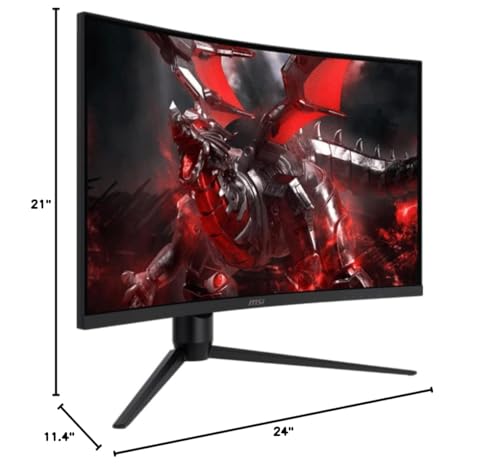 MSI G271CQR, 27" Gaming Monitor, 2560 x 1440 (QHD), VA, 165Hz, FreeSync, HDMI, Displayport, Tilt