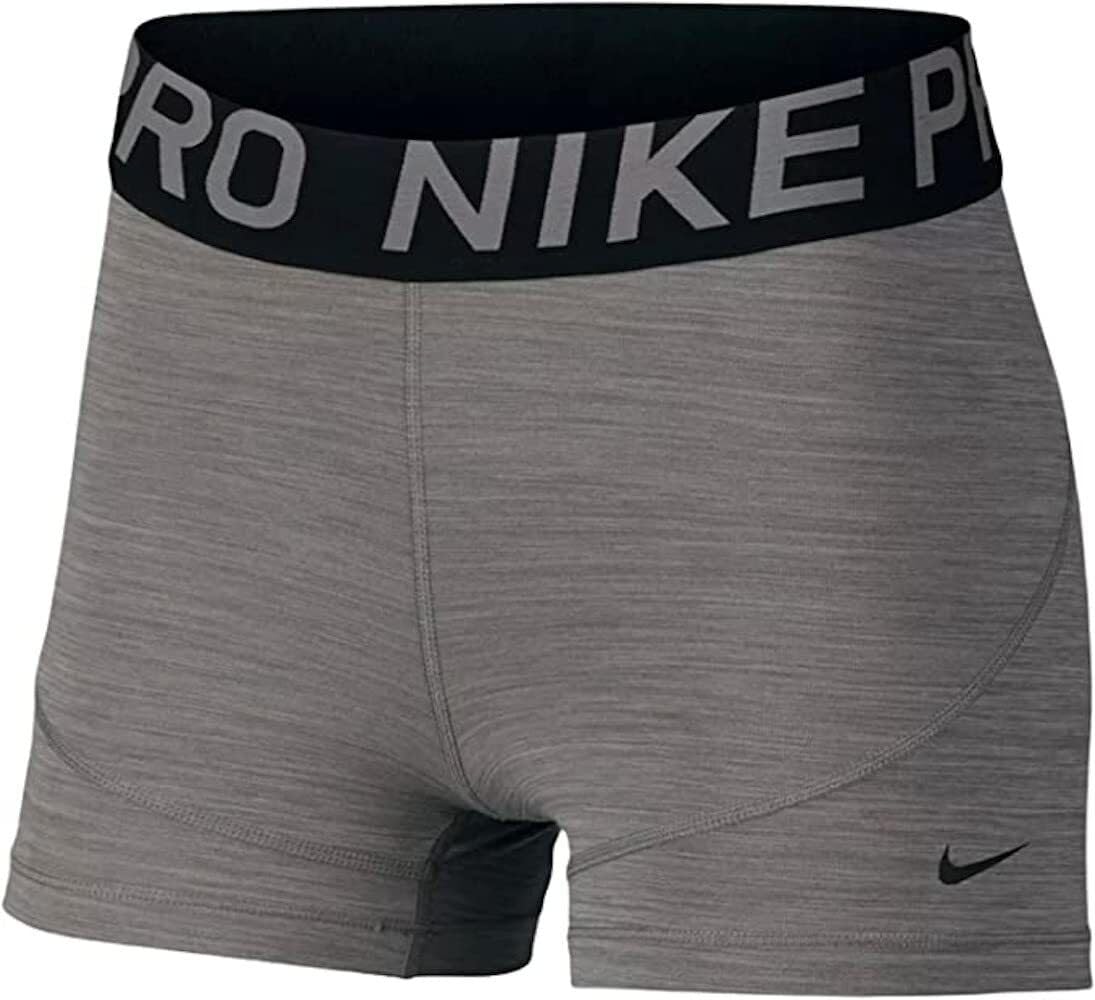 Nike Womens Pro 3 Inch Compression Shorts (as1, Alpha, s, Regular, Regular, Gunsmoke/Heather/Black)