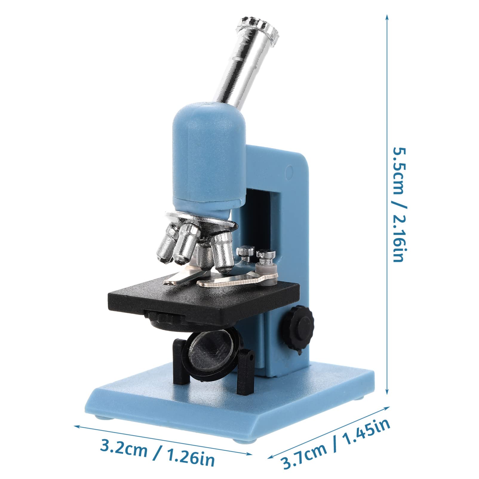 Zerodeko 1:12 Scale Dollhouse Microscope, Realistic Miniature Microscope Model, Fake Biological Microscopes for Dollhouse DIY Micro Landscape Ornament