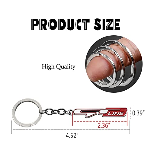 ASUBHA Car Key Pendant Keychain, GTLINE Keychains Emblem Pendant, Car Accessories for Women Men