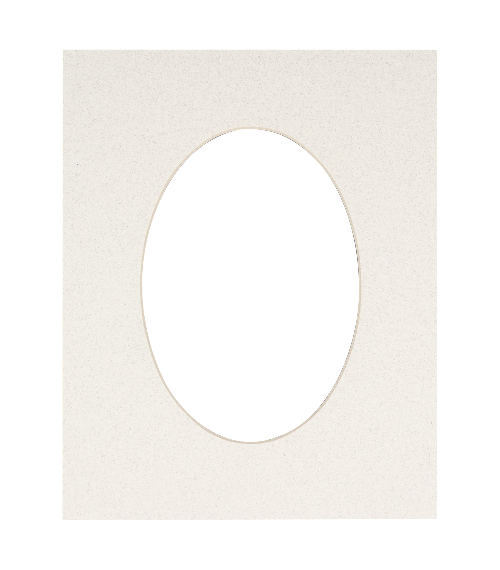 CountryArtHouse Oyster Shell White Acid Free 11.7x16.5 Oval Picture Frame Mat with White Core Bevel Cut for 11x13.5 Pictures - Fits 11.7x16.5 Frame - Pack of 1 Matboard