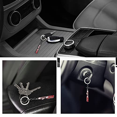 ASUBHA Car Key Pendant Keychain, GTLINE Keychains Emblem Pendant, Car Accessories for Women Men