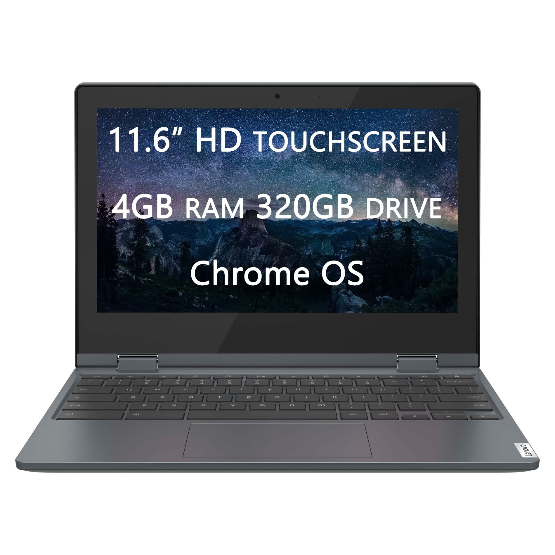 2022 Upgraded Lenovo Flex 3 X360 Chromebook Spin 2-in-1 Convertible Laptop, Intel Celeron N4020 2-Core Processor, 11.6" HD Touch LCD, 4GB RAM, 320GB(64GB SSD+ 256GB Card), Wi-Fi, Chrome OS, LIONEYE MP