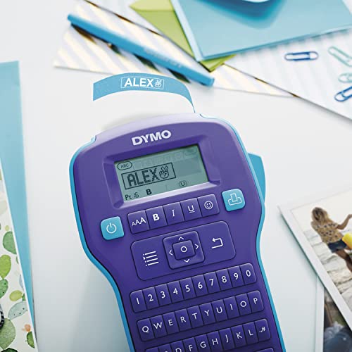 DYMO COLORPOP Authentic Label Maker Tape, 1/2" W x 10' L, White Print on Blue Glitter, D1 Standard
