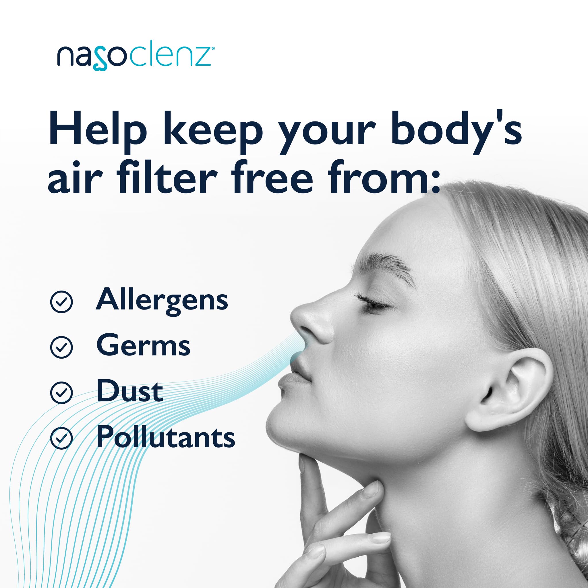 NasoClenz Nasal Cleansing Kit β Gentle, Washable Wand & Antiseptic Gel, Nose Cleaner reduces germs & Nasal Moisturizer for Fast Dry Nose & Allergy Relief (Unscented 4 Count, up to 50 uses)