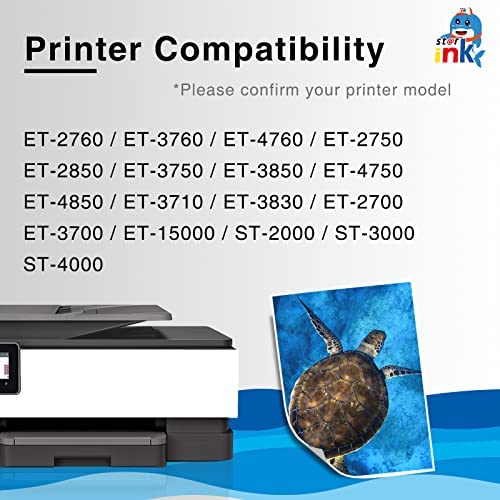 st@r ink Compatible Ink Bottle Replacement for Epson 502 T502 for EcoTank ET-2760 ET-2750 ET-3760 ET-4760 ET-3750 ET-3850 ET-15000 ET-4750 ST-2000 ET-2700 ET-3700 ET-3710 Printer(BK/C/M/Y), 4 Packs
