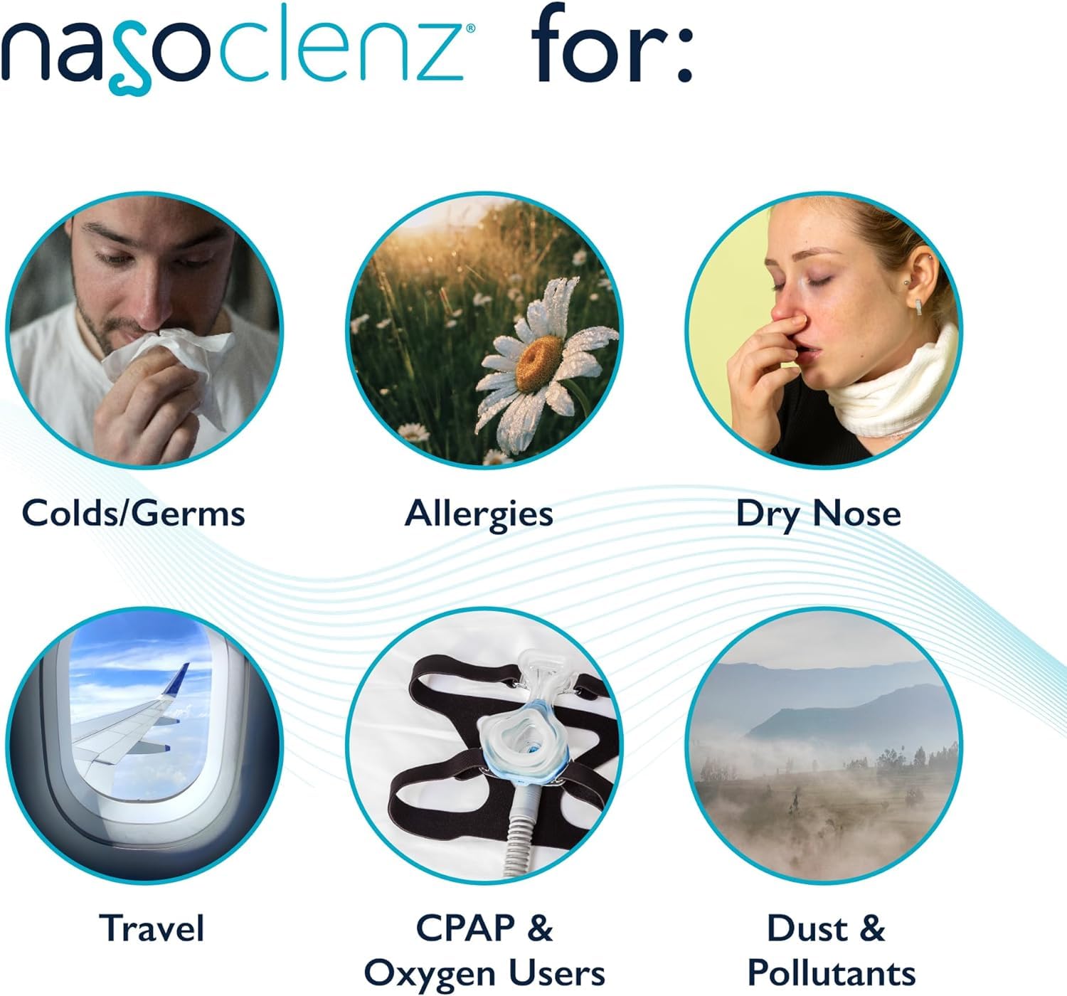 NasoClenz Nasal Cleansing Kit β Gentle, Washable Wand & Antiseptic Gel, Nose Cleaner reduces germs & Nasal Moisturizer for Fast Dry Nose & Allergy Relief (Unscented 4 Count, up to 50 uses)