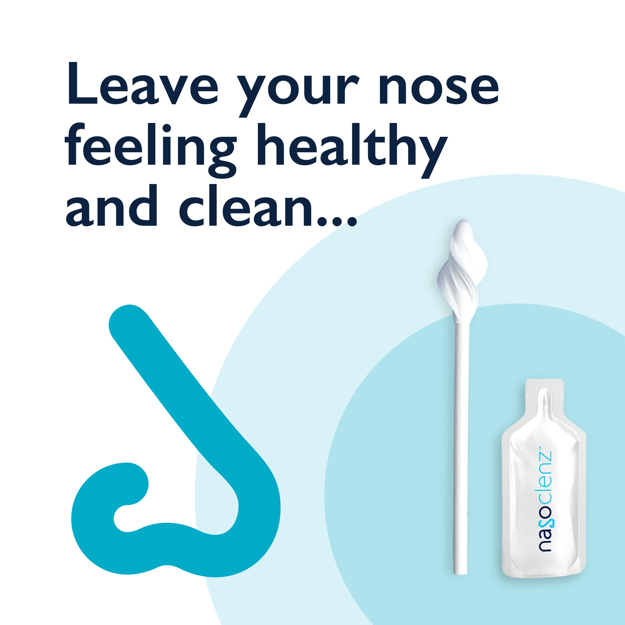 NasoClenz Nasal Cleansing Kit β Gentle, Washable Wand & Antiseptic Gel, Nose Cleaner reduces germs & Nasal Moisturizer for Fast Dry Nose & Allergy Relief (Unscented 4 Count, up to 50 uses)