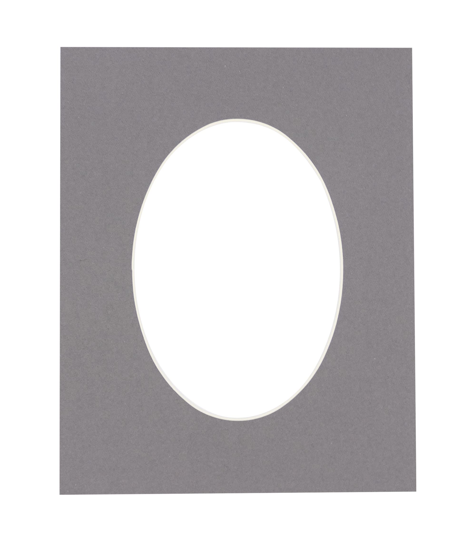 CountryArtHouse Charcoal Acid Free 9x14 Oval Picture Frame Mat with White Core Bevel Cut for 7x11 Pictures - Fits 9x14 Frame - Pack of 1 Matboard