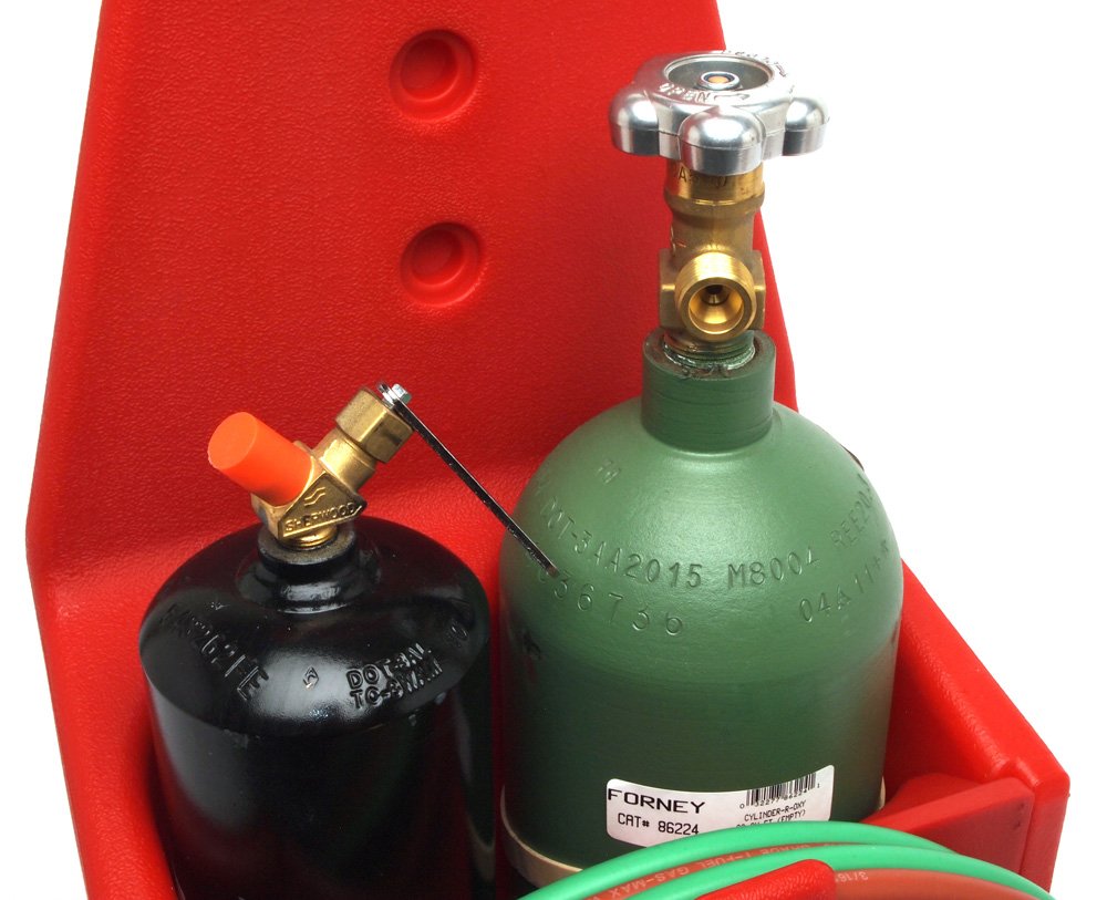 Forney Tote A Torch Light/Medium Duty Cutting and Welding Portable Kit + Flame King Refrigerant Recovery Cylinder Tank