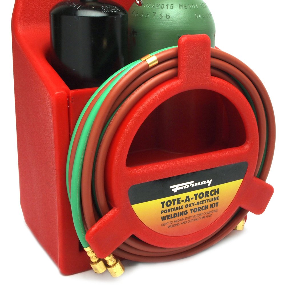 Forney Tote A Torch Light/Medium Duty Cutting and Welding Portable Kit + Flame King Refrigerant Recovery Cylinder Tank