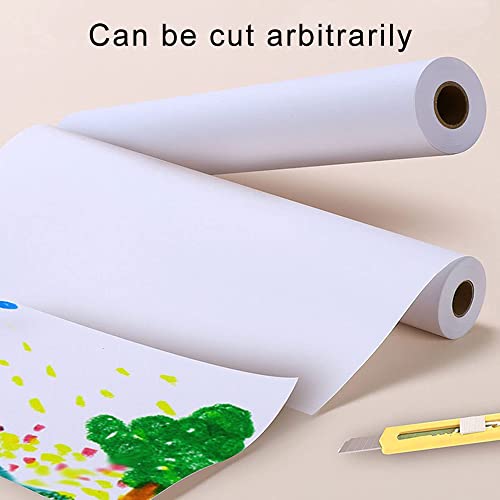 White Drawing Paper Roll - 20 m Art Paper Roll (44CM X 20M) Painting Sketching Paper for Easel Paper, Bulletin Board Paper, Wall Art, Gift Wrap