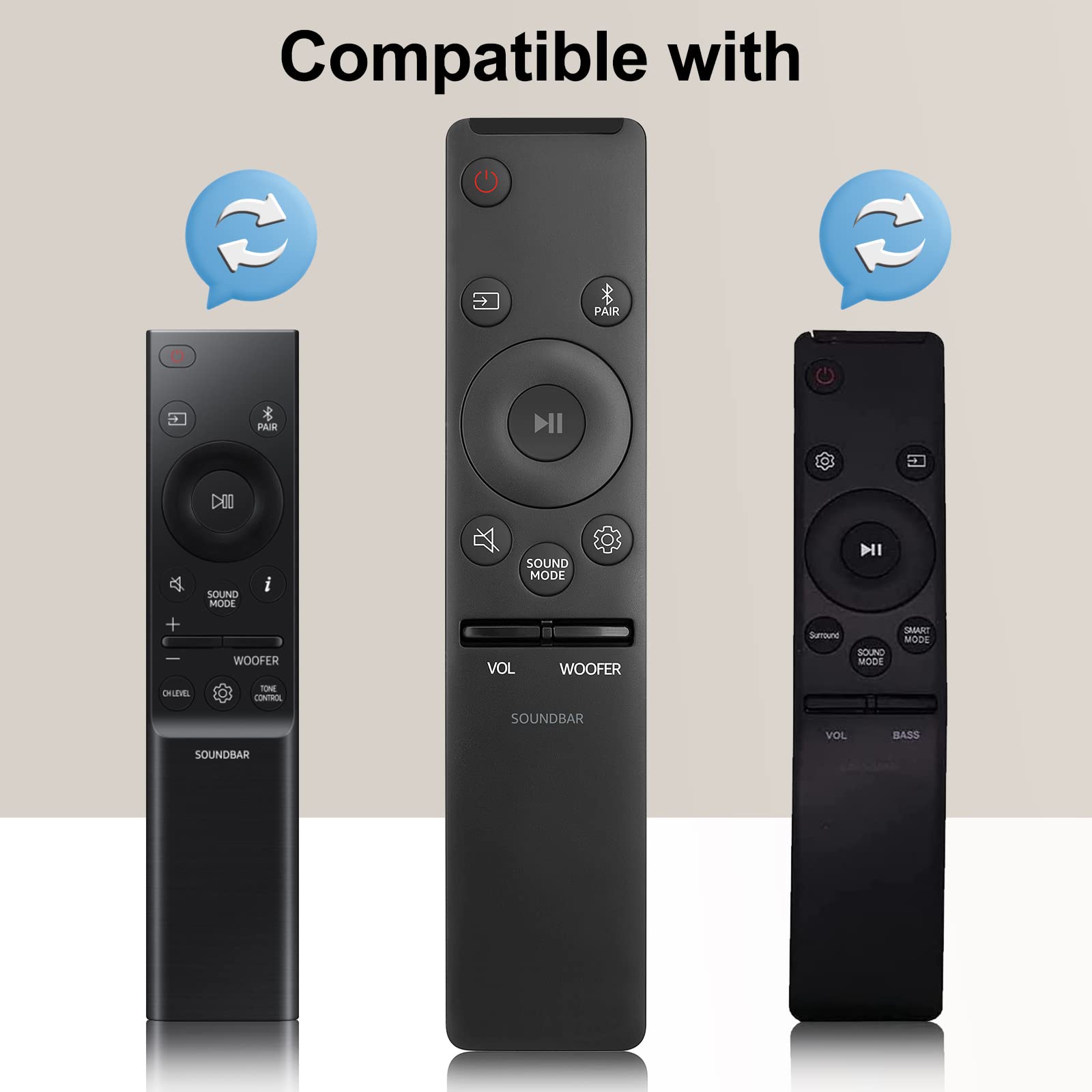 Soundbar Remote for Samsung Sound Bar Home Theater Audio Surround Sound Speaker System (AH59-02767A)