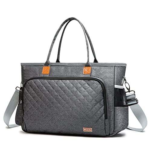 Arctic fox Laptop Tote Bag for Women/Men, 15.6'' Computer Messenger Teacher Work Bag with Padded Laptop Case for Business, Office and Travel.