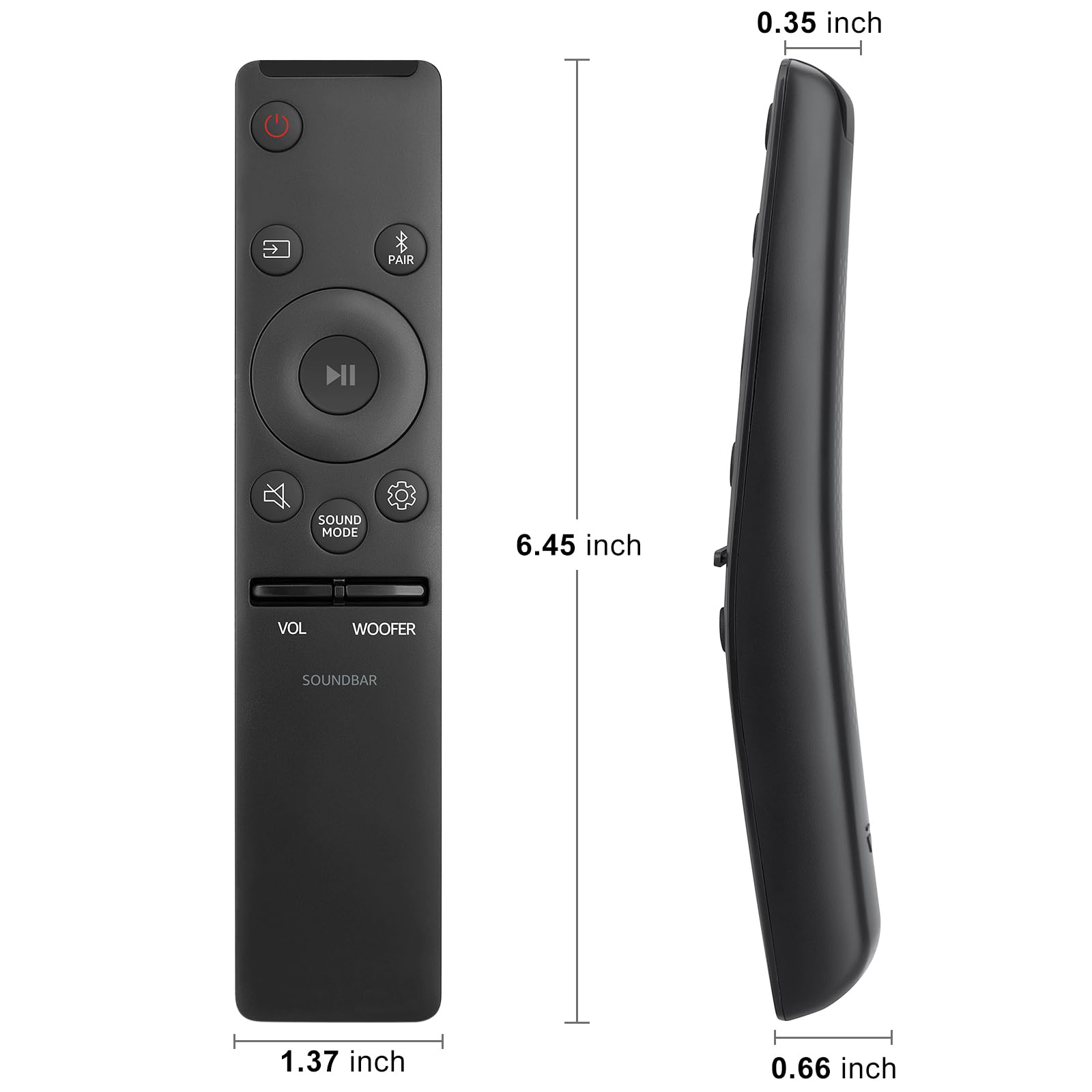 Soundbar Remote for Samsung Sound Bar Home Theater Audio Surround Sound Speaker System (AH59-02767A)