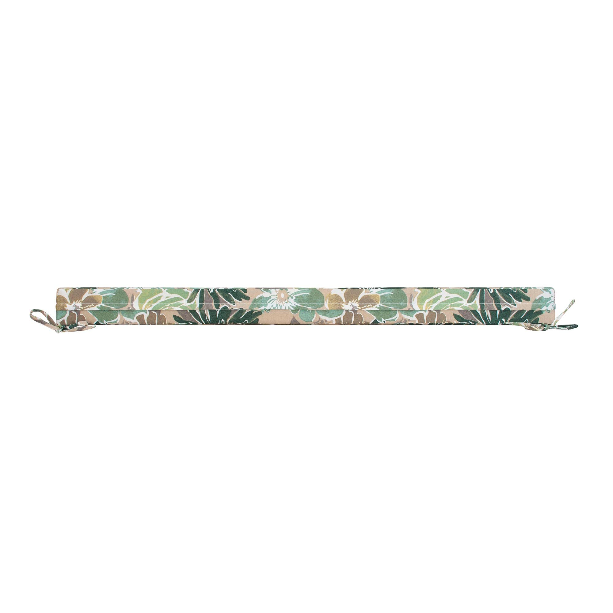 Magpie Fabrics Patio Bench Loveseat Cushion Covers (Replacement Cover only, No Insert!), Waterproof Fade Resistant Swing Cushion Slipcover with Ties(48x18x3 Inch, Green Floral)