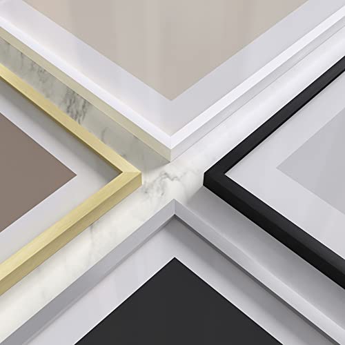 HAUS AND HUES Black Metal Picture Frame, 16x20 inches, Premium Quality, Wall Mount, Picture Frame for Wall, Modern Style, Black