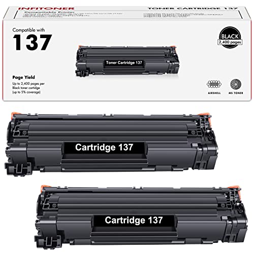 137 Toner Cartridge 2-Pack Compatible Replacement for Canon 137 Black Toner Cartridge CRG137 for ImageCLASS D570 MF232w MF242dw MF236n MF249dw MF244dw MF247dw MF227dw MF229dw Printer Toner