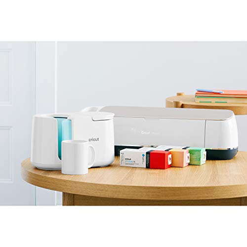 Cricut Beveled Blank, Ceramic-Coated, Dishwasher & Microwave Safe Mug to Decorate, Mug Press & Infusible Ink Compatible,12 Oz Sublimation, Ideal for Crafts and Printing, 6 Count, White