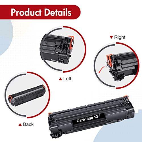 137 Toner Cartridge 2-Pack Compatible Replacement for Canon 137 Black Toner Cartridge CRG137 for ImageCLASS D570 MF232w MF242dw MF236n MF249dw MF244dw MF247dw MF227dw MF229dw Printer Toner