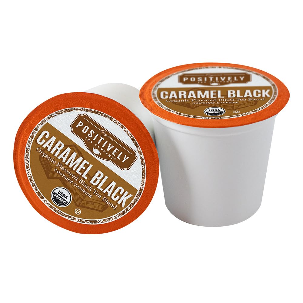 Organic Positively Tea Company, Caramel Black Tea, K-Cup Compatible, 24 Pods