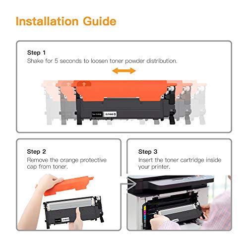 E-Z Ink (TM) Compatible Toner Cartridge Replacement for Samsung 404 404S CLT-K404S to use with Xpress C430 C430W C480 C480FW Xpress SL-C430W SL-C480FW Printer Tray (Black, 2 Pack)
