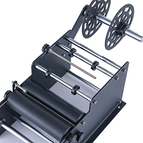 KIMTEM Manual Round Labeling Machine, Bottle Label Applicator for Round Bottles White