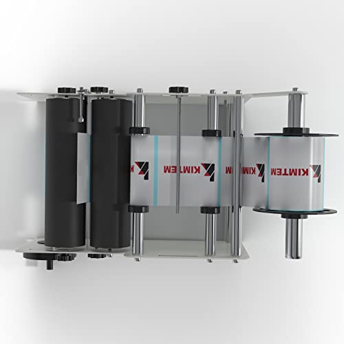 KIMTEM Manual Round Labeling Machine, Bottle Label Applicator for Round Bottles White