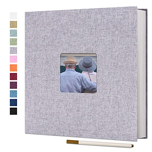 Vienrose Large Photo Album Self Adhesive for 4x6 8x10 Pictures Magnetic Scrapbook Album DIY 40 Blank Pages with A Metallic Pen