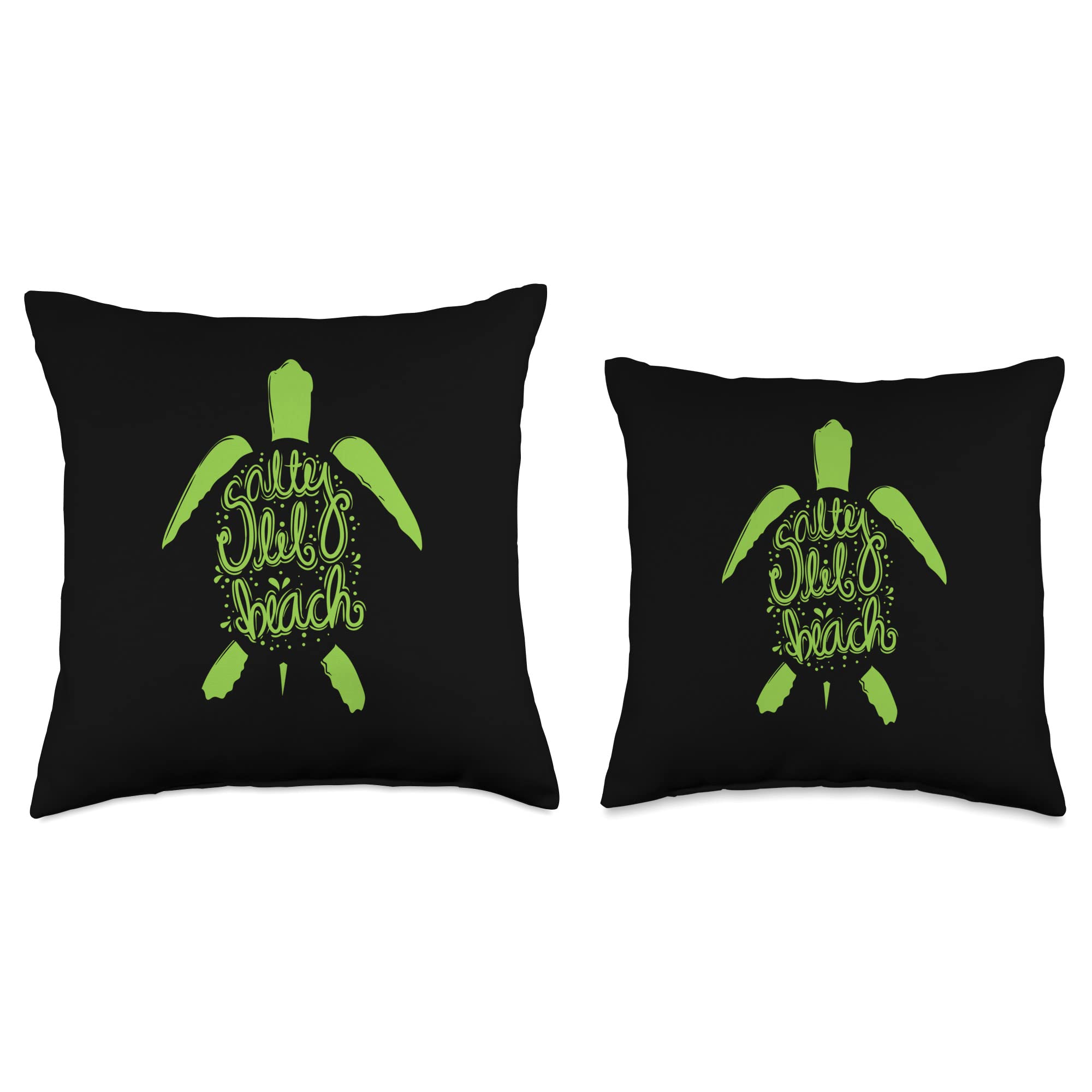 Turtle reptile carapace old Sauropsida Testudines Turtle Salty Beach Throw Pillow, 16x16, Multicolor