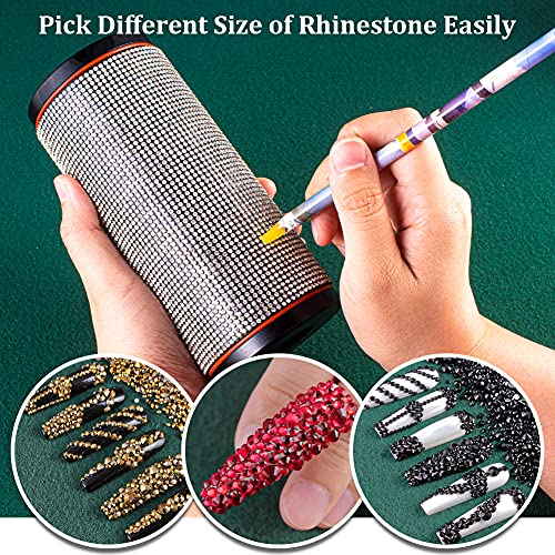 Self Adhesive Resin Rhinestones Picker Pencil Nail Art Gem Crystal Pick up Tool Rhinestone Pickup Pen Long 10Pcs